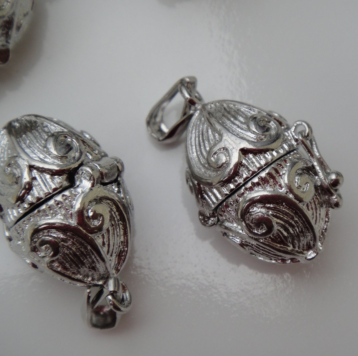 Bullet Design Prayer Box Locket in Silver Plated Three | Etsy