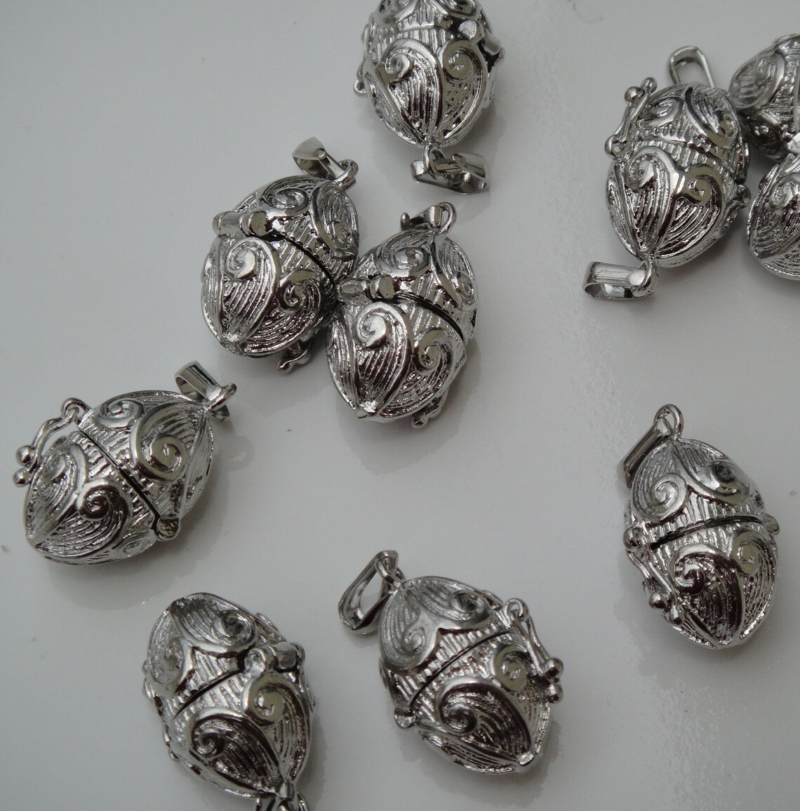 Bullet Design Prayer Box Locket in Silver Plated Three | Etsy