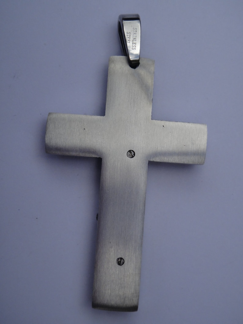 Stainless Steel Crucifix Pendant With Fiberglass - Etsy