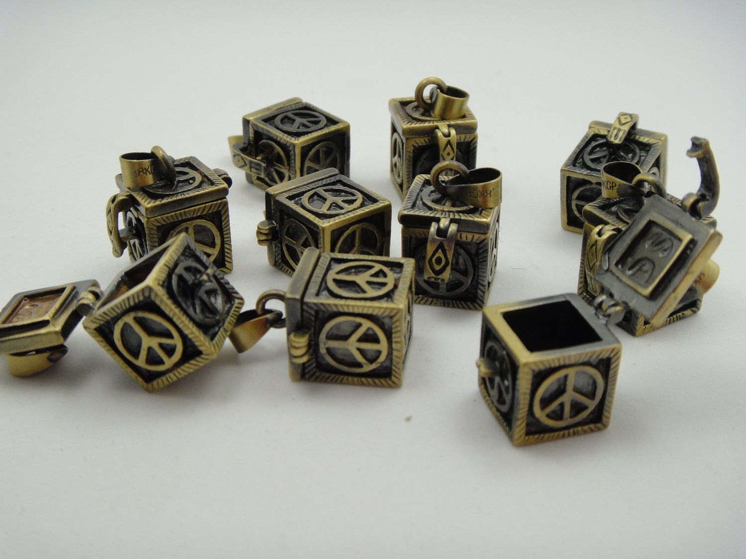 Chest Design Prayer Box Locket in Brass Three Dimensional | Etsy