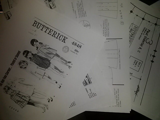 Butterick 4848 Photocopy of Super Cute Vintage 60s Toddler Girls A-line ...