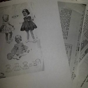 Simplicity 3471 Photocopy of Vintage 50s Super Cute Baby Girls Dress ...