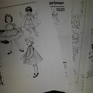 Simplicity 1021 Photocopy of Vintage 50s Adorable Toddler Girl's One ...