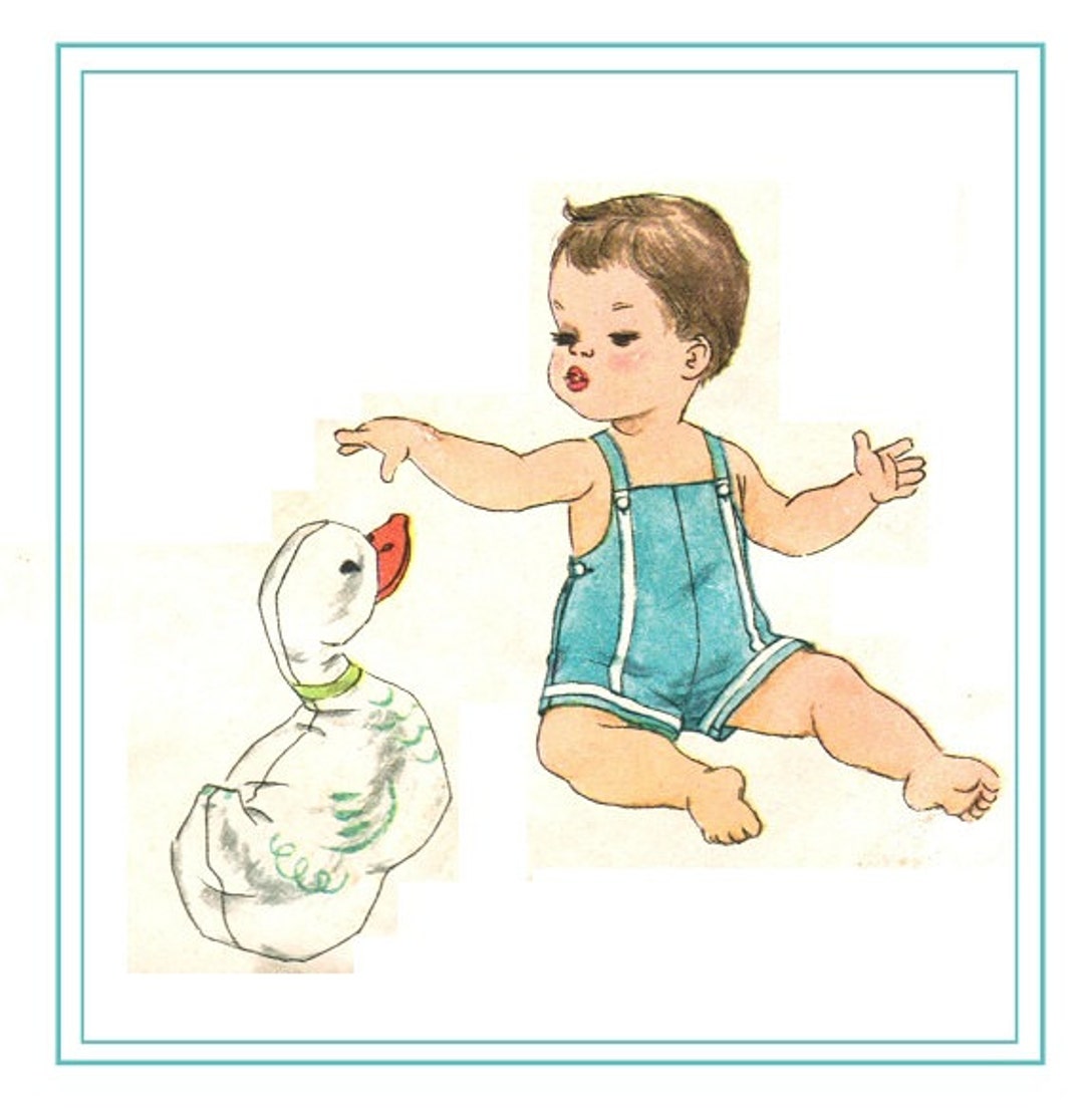 Simplicity 3029 Photocopy of Vintage 50s Super Cute Toddler's Playsuit ...