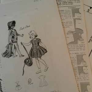 Simplicity 2890 Photocopy of Vintage 40s Toddler Girl's Playsuit, Dress ...