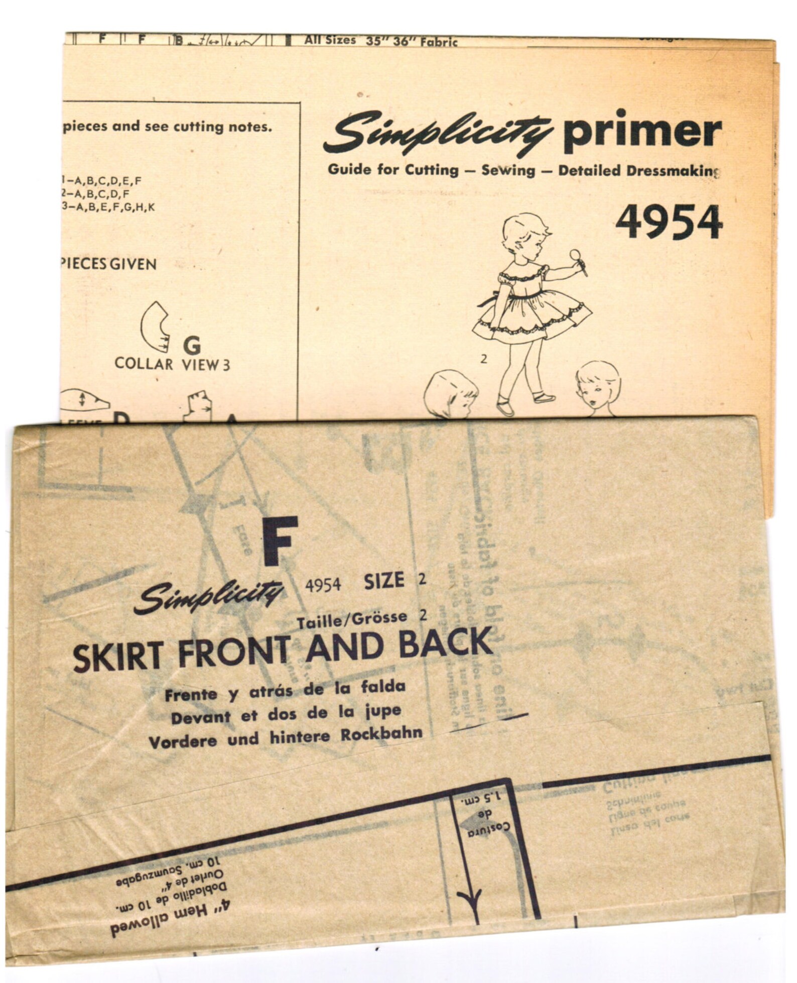 Simplicity 4954 UNCUT & Factory Folded Adorable Vintage 50s - Etsy