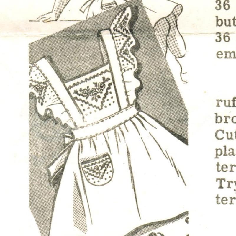 Pinafore Apron Pattern - Etsy