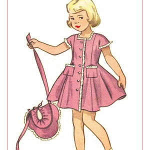 Simplicity 2890 Photocopy of Vintage 40s Toddler Girl's Playsuit, Dress ...