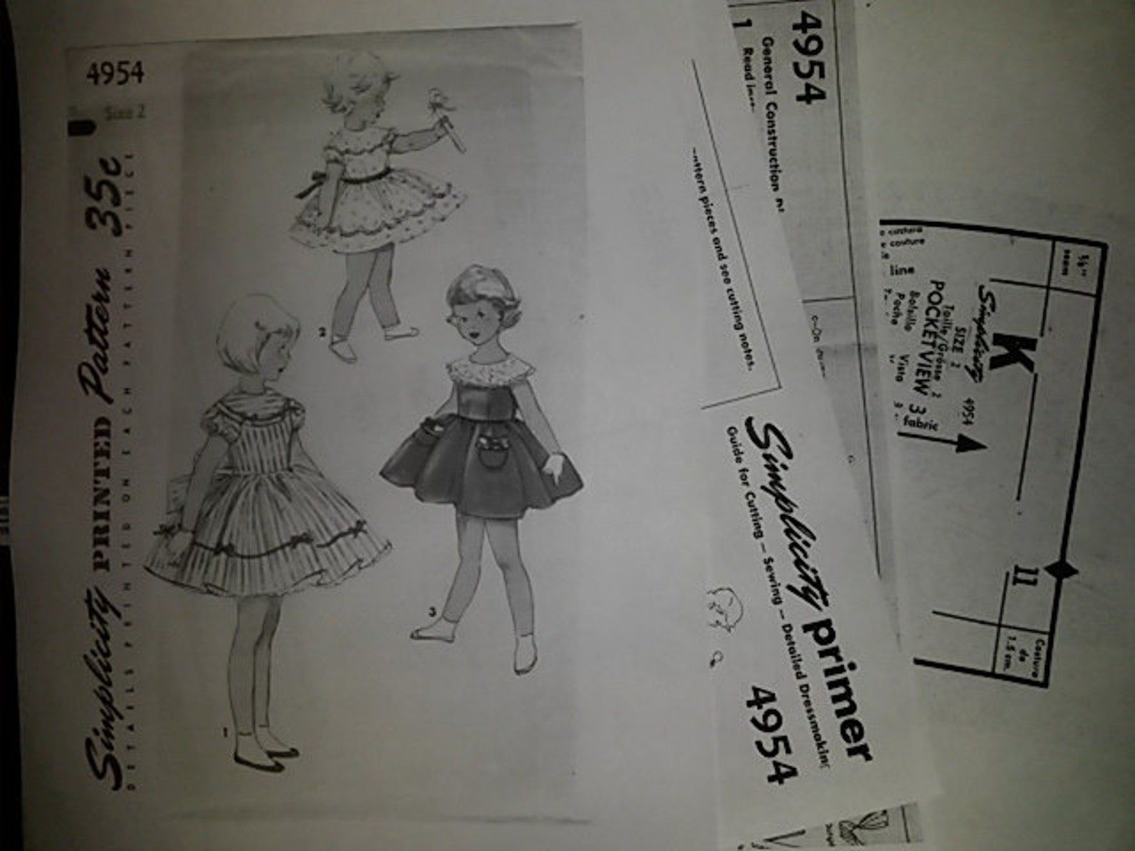 Simplicity 4954 UNCUT & Factory Folded Adorable Vintage 50s - Etsy
