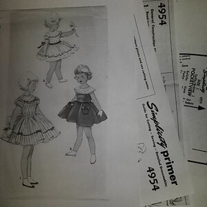 Simplicity 4954 UNCUT & Factory Folded Adorable Vintage 50s Toddlers ...
