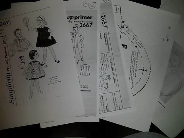 Simplicity 2667 Photocopy of Vintage 50s Toddler's Pleated - Etsy