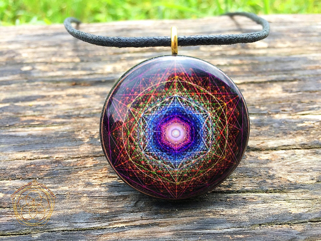 Sacred Geometry Orgone Vortex Tesla Orgonite Pendant Feat. Artist Endre ...