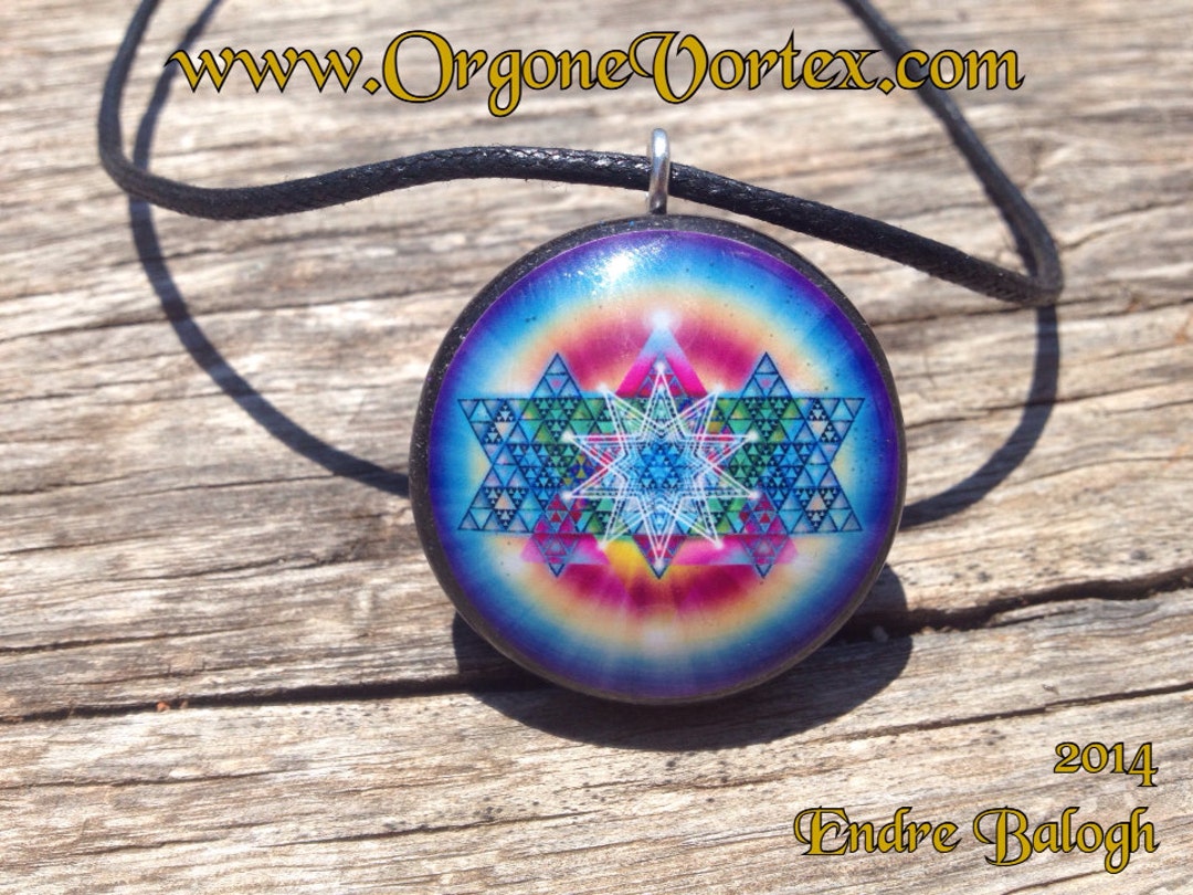 Sacred Geometry Orgone Vortex Tesla Orgonite Pendant Feat. Artist Endre ...