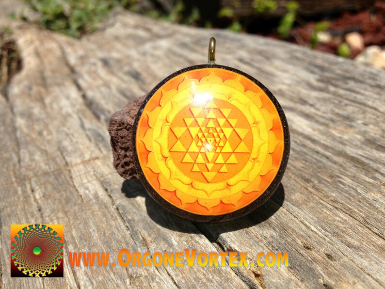 Golden Sri Yantra Mandala Orgone Vortex Tesla Orgonite - Etsy
