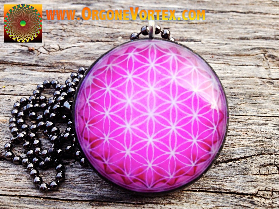 Pink Flower of Life Sacred Geometry Orgone Vortex Tesla Orgonite ...
