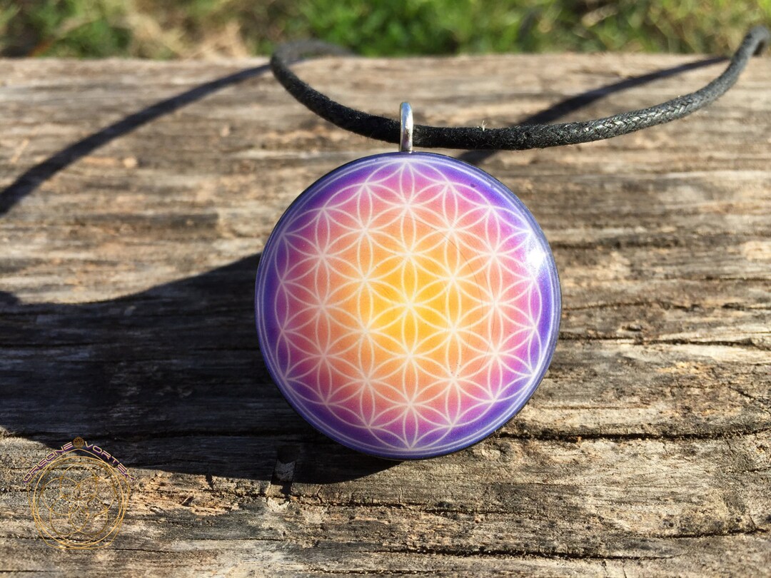 Purple Sunshine Flower of Life - Sacred G - Orgone Vortex Tesla ...