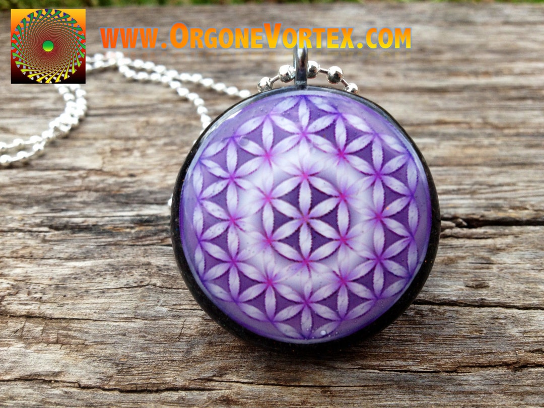 Purple Bloom Flower of Life - Sacred G - Orgone Vortex Tesla Orgonite ...