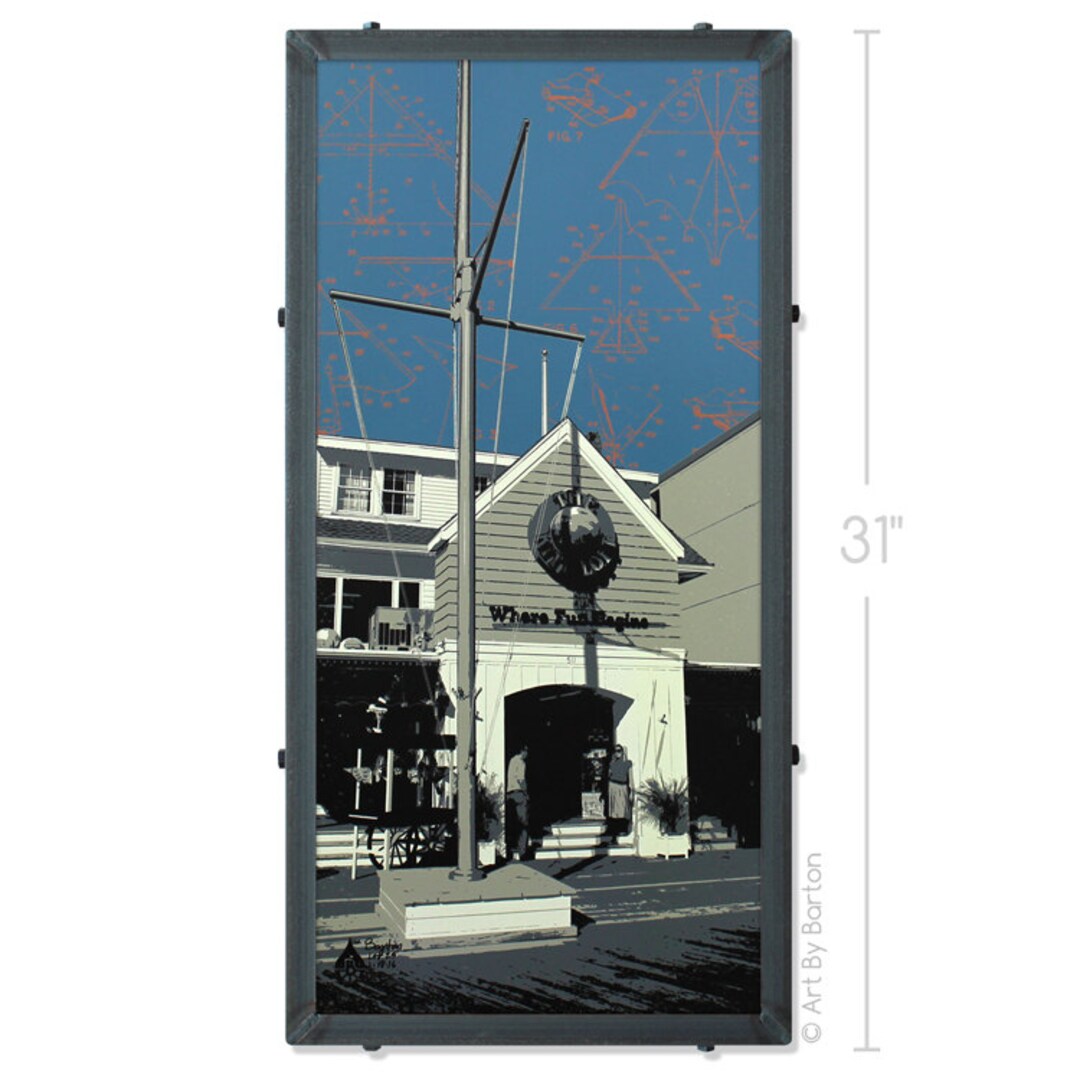 Kite Loft Framed Silkscreen Print, Ocean City, Maryland - Etsy
