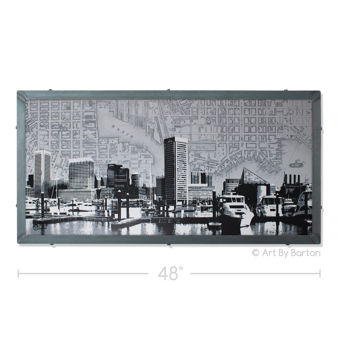 Baltimore Skyline - Baltimore Art - Black and White Prints - Maryland ...