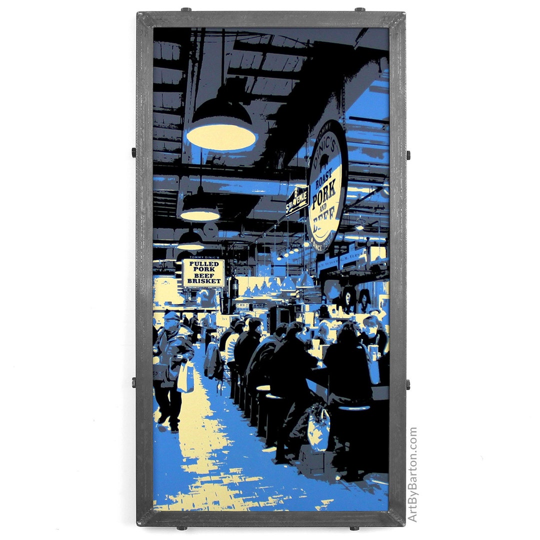 Dinics at Reading Terminal Market, Philadelphia, PA, Framed Silkscreen ...