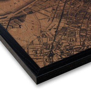 Boston Map Framed Silkscreen Print on Wood - Etsy