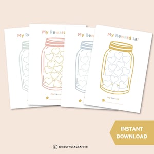 Printable Reward Jar | Behavior Chart | Kids Reward Chart | Reward ...
