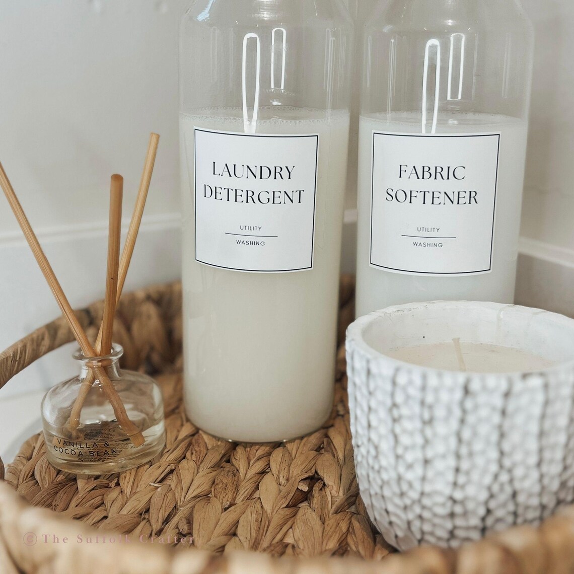 Printable Laundry Labels - Editable in Canva, Organised Home & Laundry ...