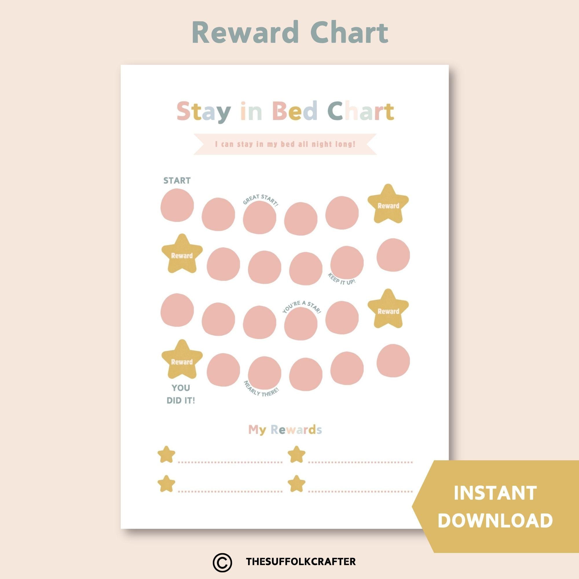 Printable Stay in Bed Reward Chart | Bedtime Chart | Sleeping Chart ...
