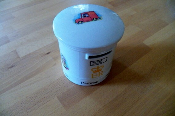 Vintage Coalport POSTMAN PAT Letter Box BANK Children's - Etsy