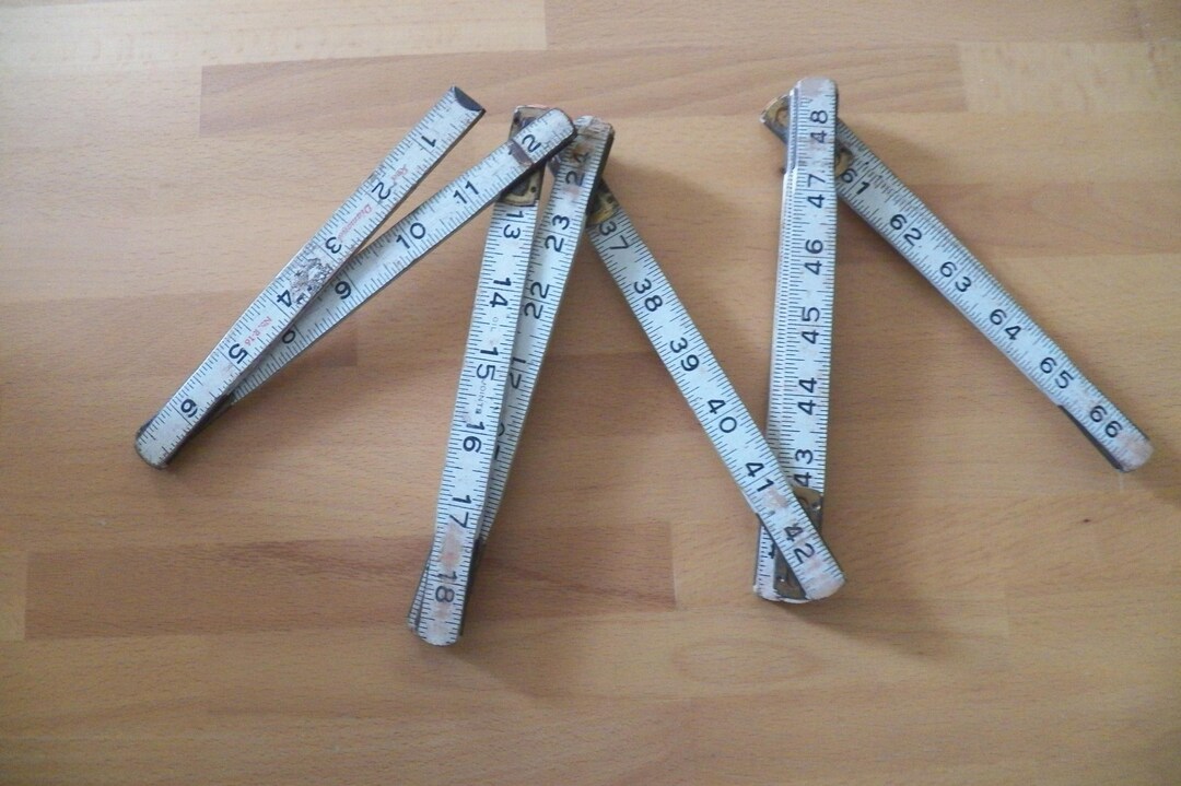 Red Diamond FOLDING WOODEN YARDSTICK 71 Measuring Tool Rare 1950's ...