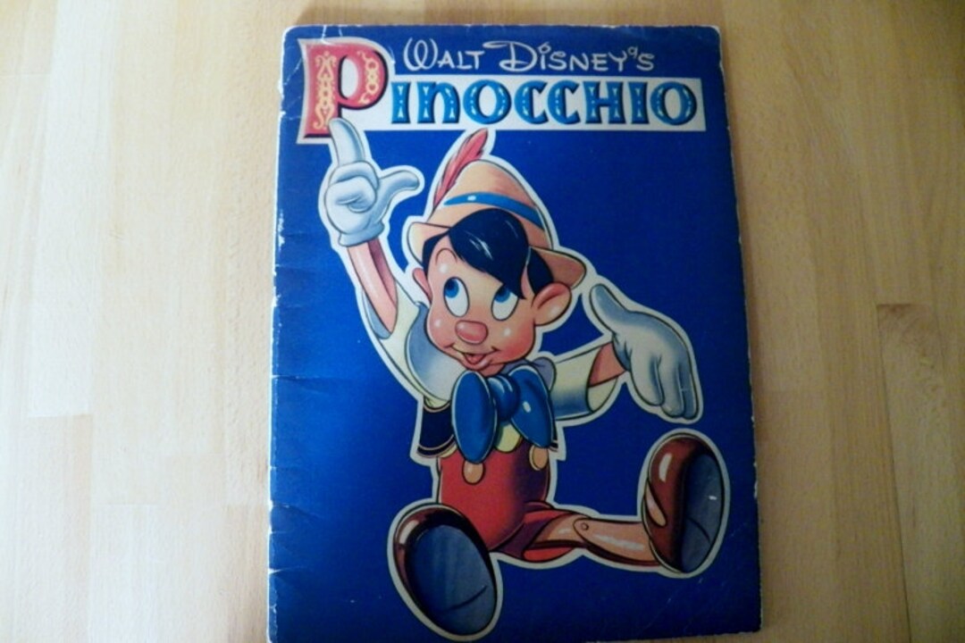 Rare Vintage 1939 Walt Disney's PINOCCHIO STORYBOOK & COLORING Book ...