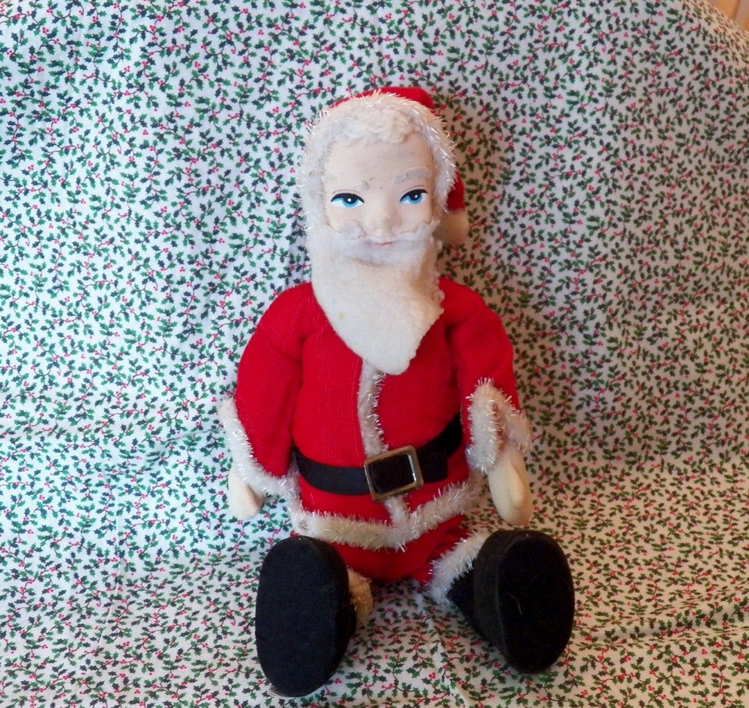 Vintage 1950's Poseable SANTA Cloth Figure Made in Japan Mid Century ...
