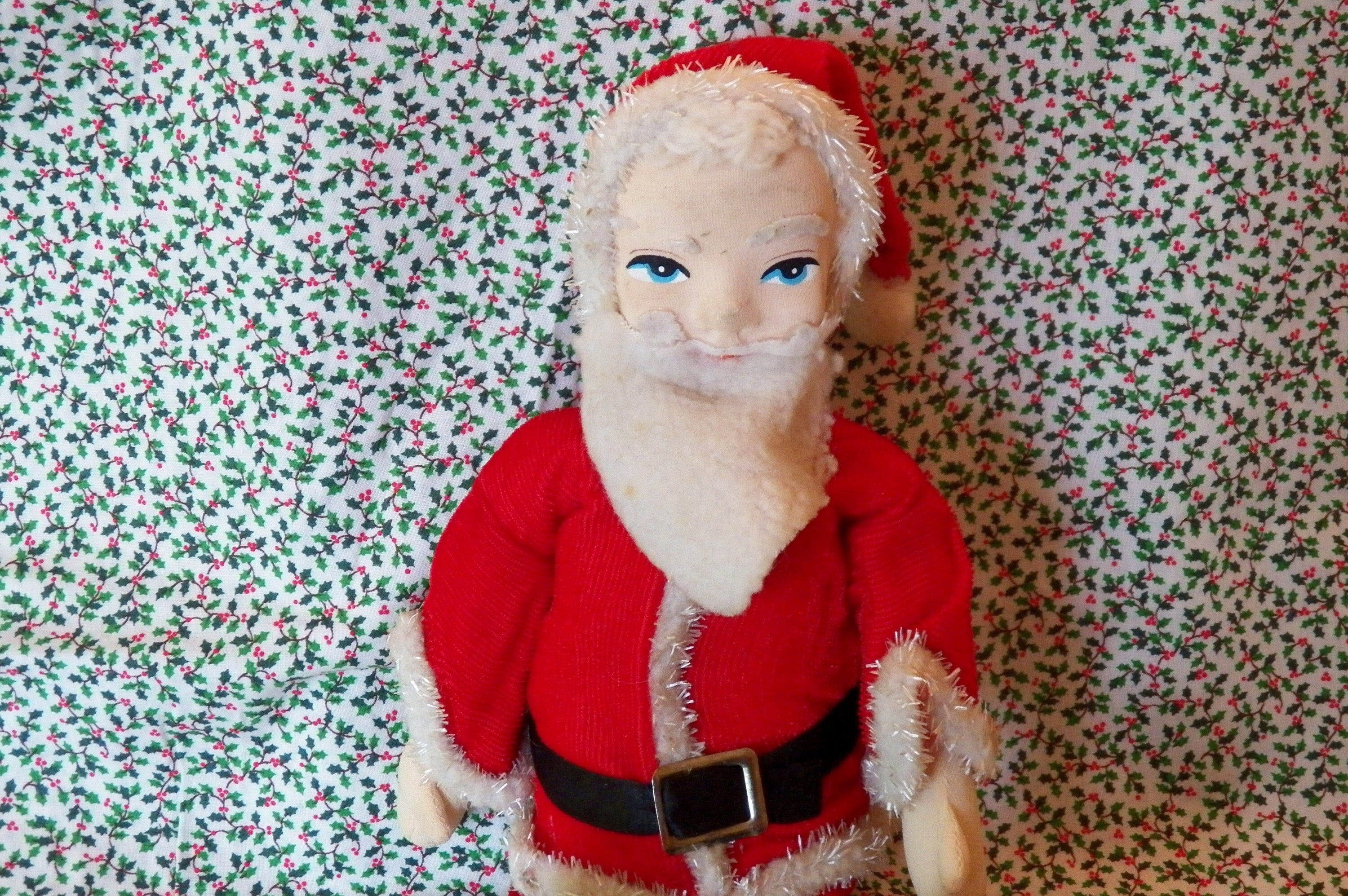 Vintage 1950's Poseable SANTA Cloth Figure Made in Japan Mid Century ...