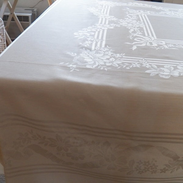 Damask Tablecloth - Etsy