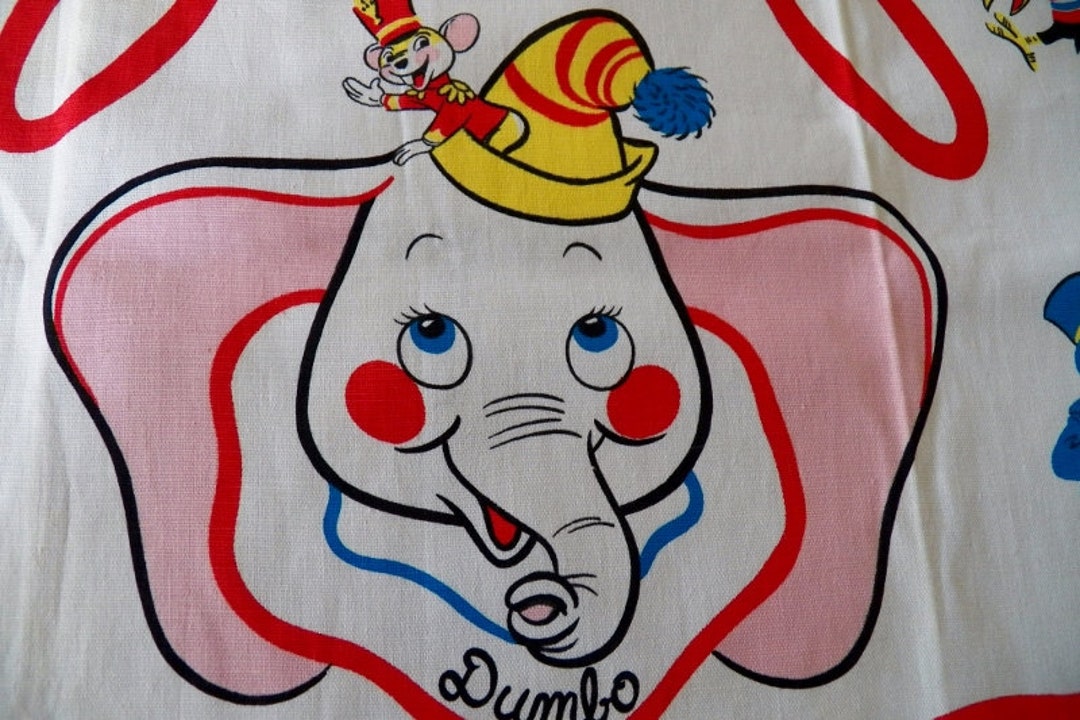 RARE DUMBO FABRIC Panel to Make Cobbler Apron and Timothy Mouse Doll ...