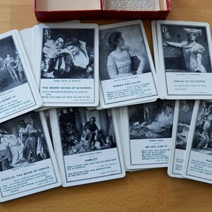 Rare Antique 1901 SHAKESPEARE CARD GAME Great Condition Original Box W ...