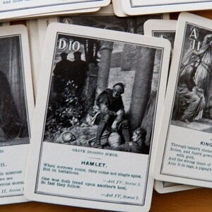 Rare Antique 1901 SHAKESPEARE CARD GAME Great Condition Original Box W ...