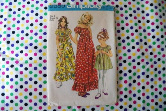 Vintage 1971 Simplicity Sewing Pattern Child's Size 4 - Etsy