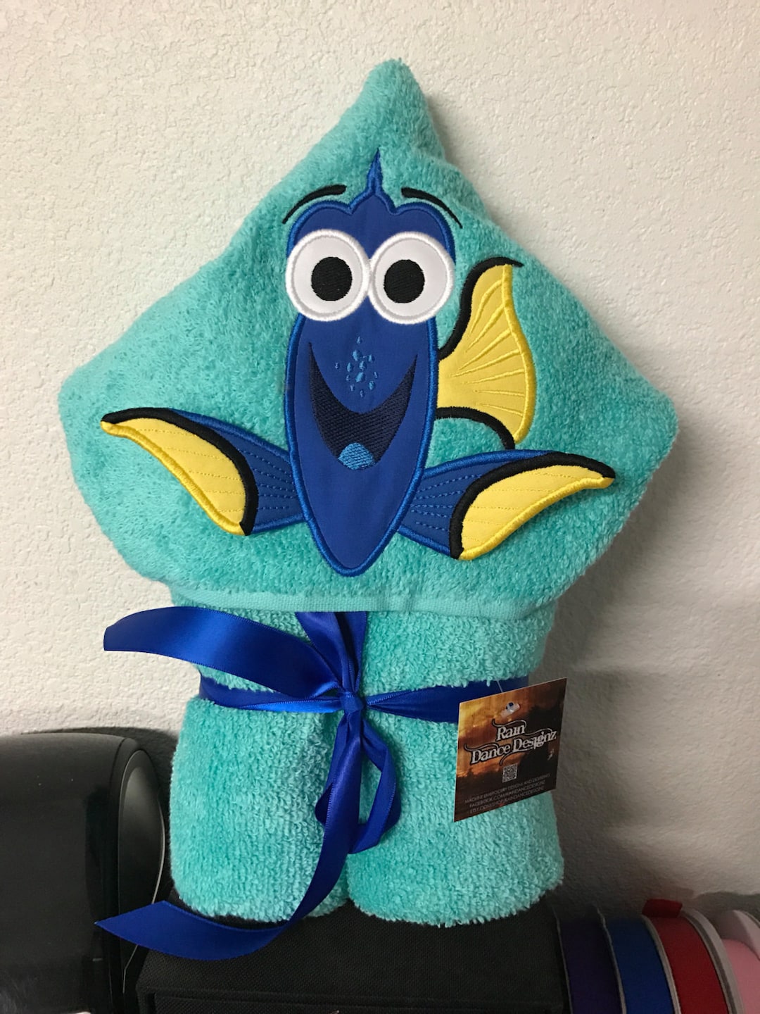 3D Blue Fish Hooded Towel - Etsy