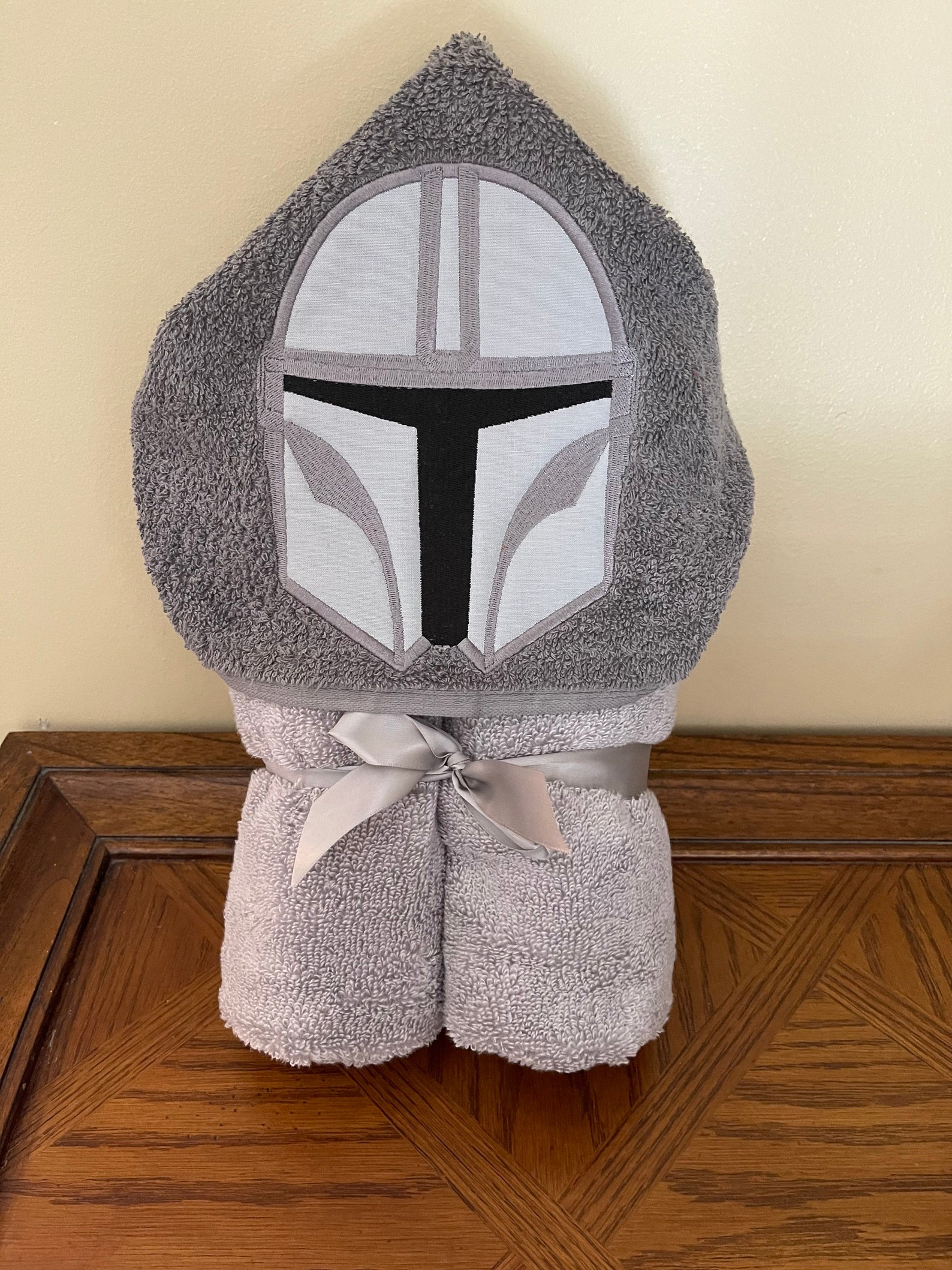 Grey Helmet Hooded Bath Towel - Etsy
