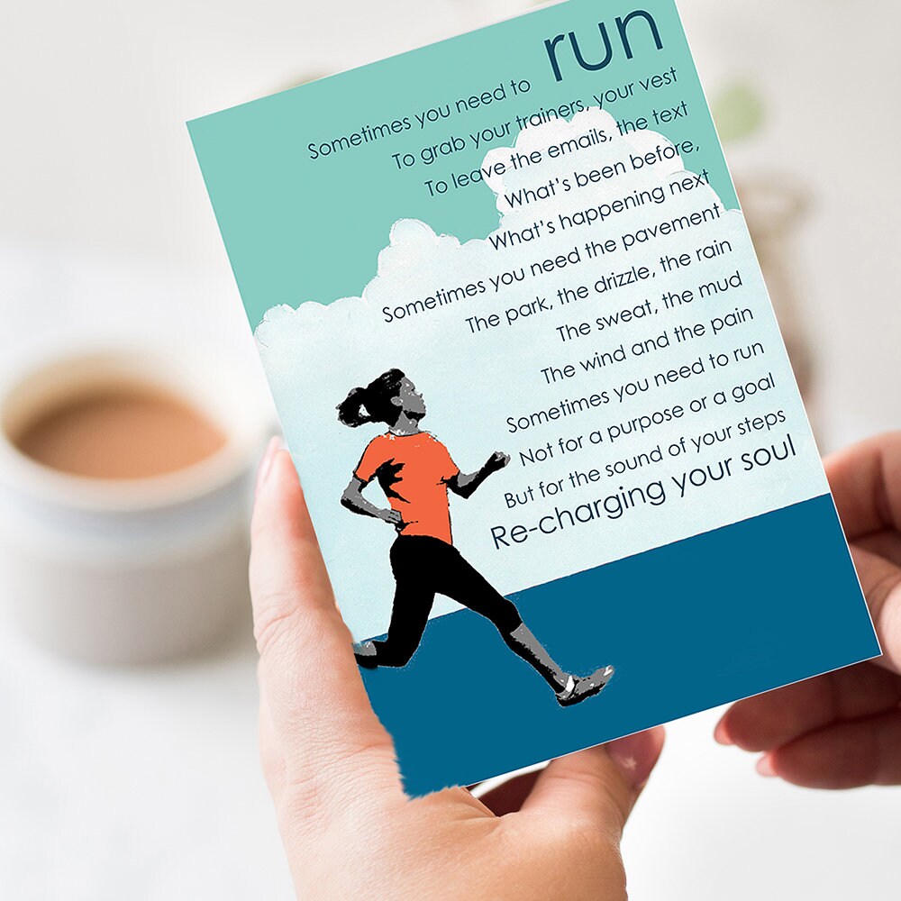 Women's Running Poem Print Gift for Runner - Etsy