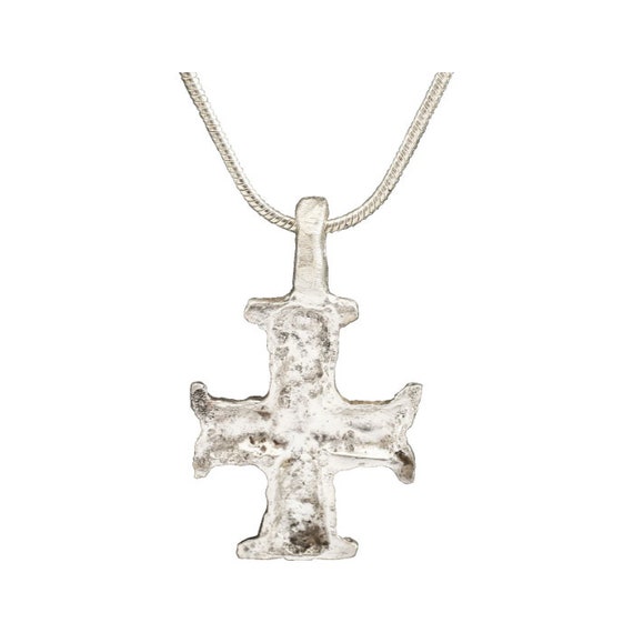 Medieval European Pilgrim's Reliquary Cross Necklace - Gem