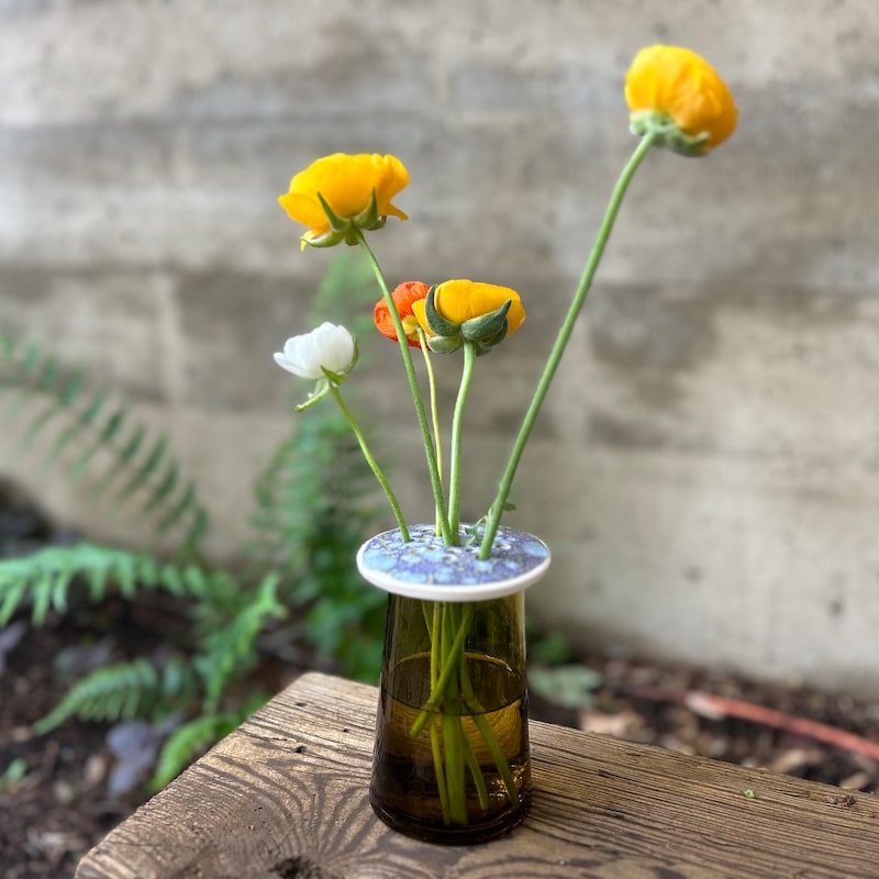 Flower Frog Vase - Etsy