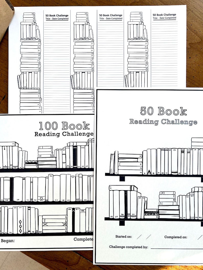 Reading Tracker 100 Book Challenge Worksheet Reading Tracker Bookmark ...
