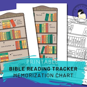 Reading Tracker Books of the Bible Memorization Chart Bible Worksheet ...