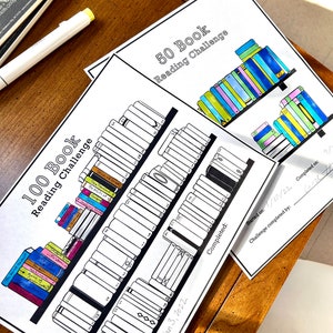 Reading Tracker 100 Book Challenge Worksheet Reading Tracker Bookmark ...