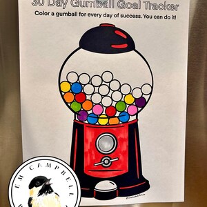 Progress Tracker Gumball Machine Printable Goal Tracker for Children - Etsy