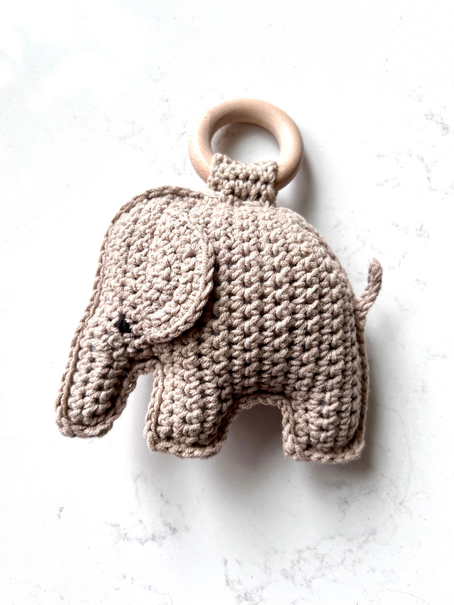 Baby Elephant Rattle / Baby Shower Gift - Etsy