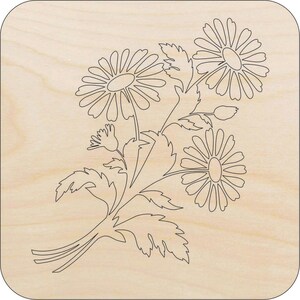 Laser Cut Flower Wood Shape: Baltic Birch Unfinished FLR101 - Etsy
