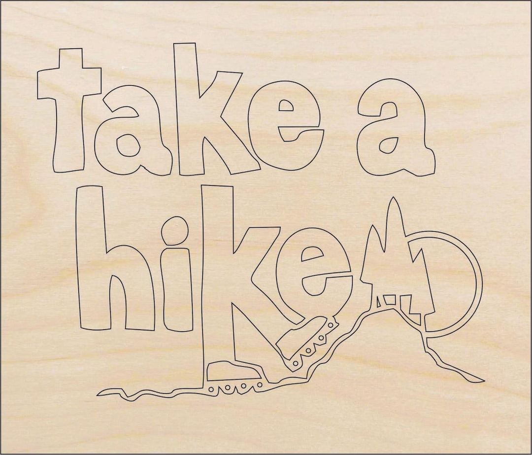 Hiking Wood Sign Shape: Laser Cut Baltic Birch, Unfinished TRP44 - Etsy